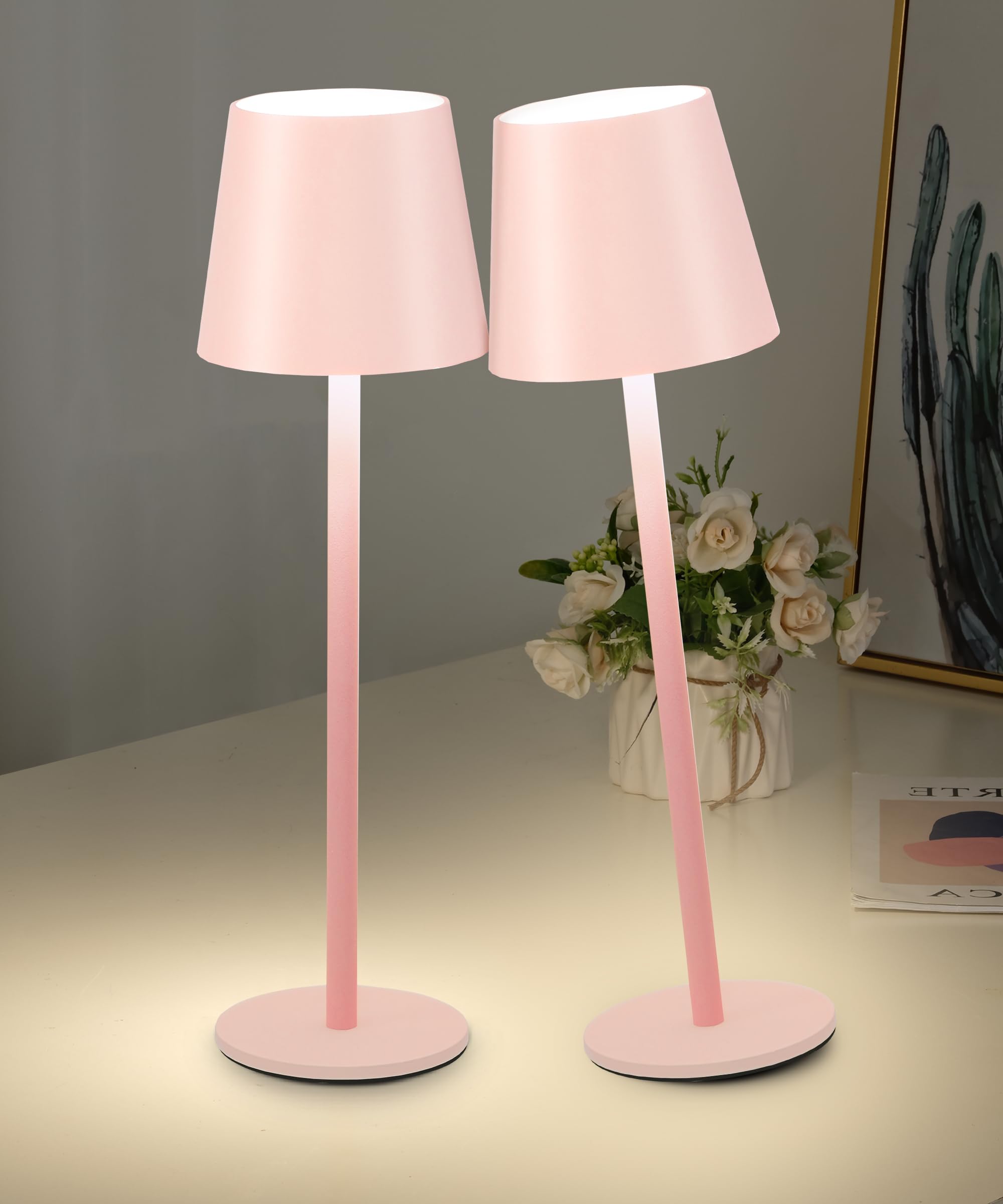 Snapklik.com : Faithorse 2Pack Cordless Table Lamp, 5200mAh IP54 Waterproof Rechargeable Battery ...