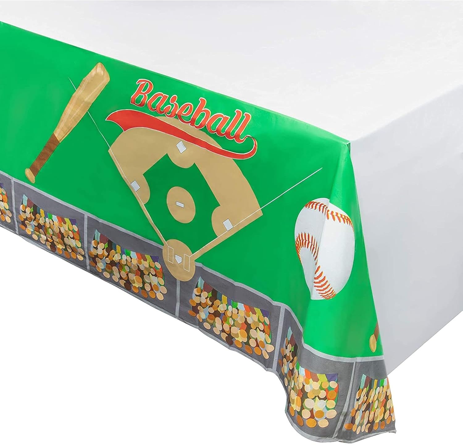 Amazon.com: Juvale Baseball Plastic Tablecloth - 6-Pack 54 x 108-Inch ...