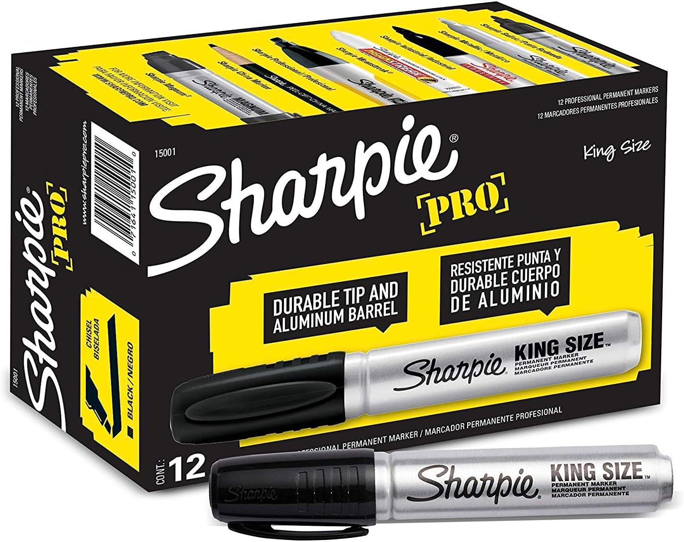 Amazon.com : Sharpie 15001 Sharpie Pro King Size Chisel Tip Permanent ...