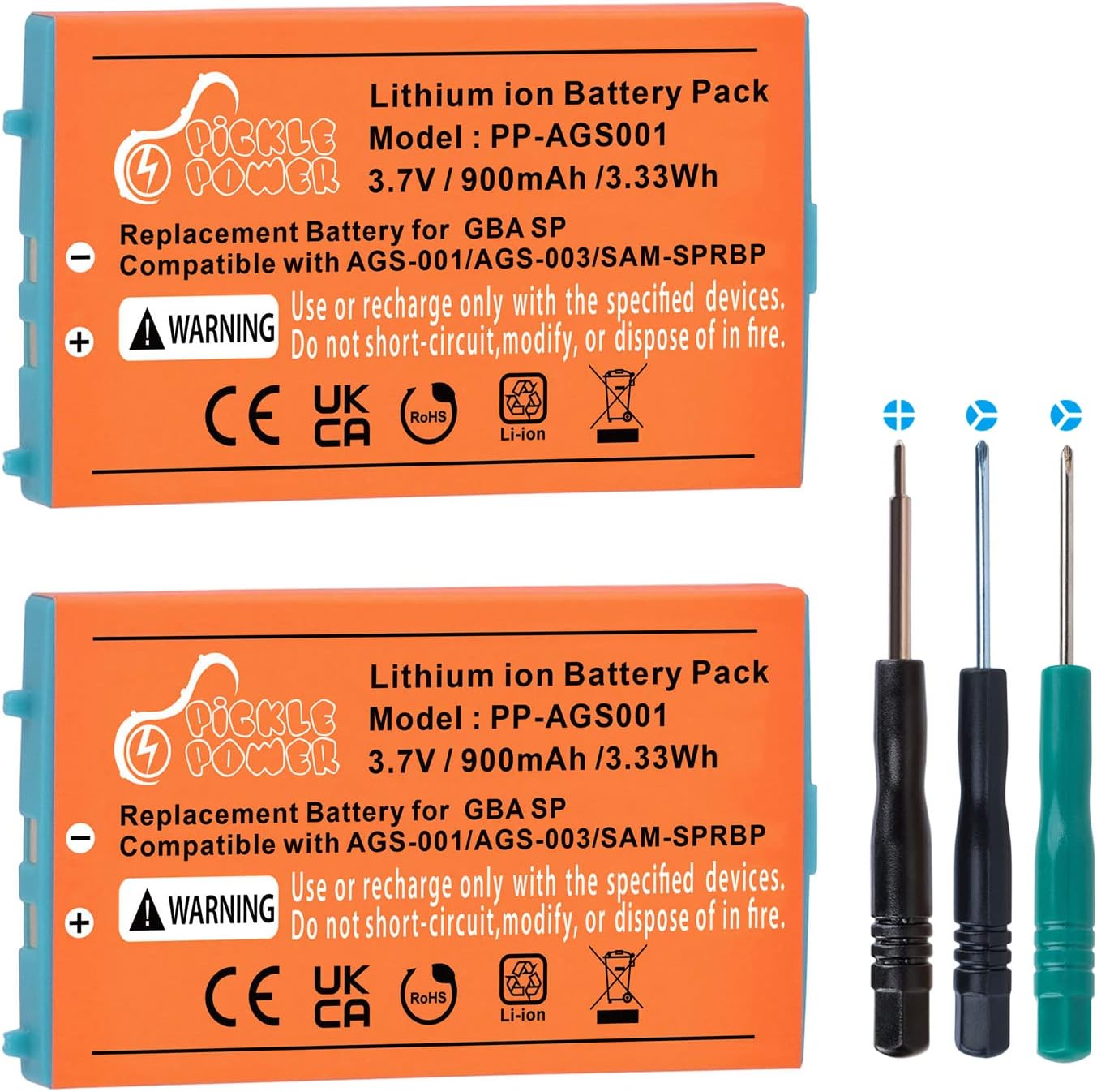 Amazon.com: JUBOTY 950mAh 2023 New Upgrade GBA SP Battery Replacement ...