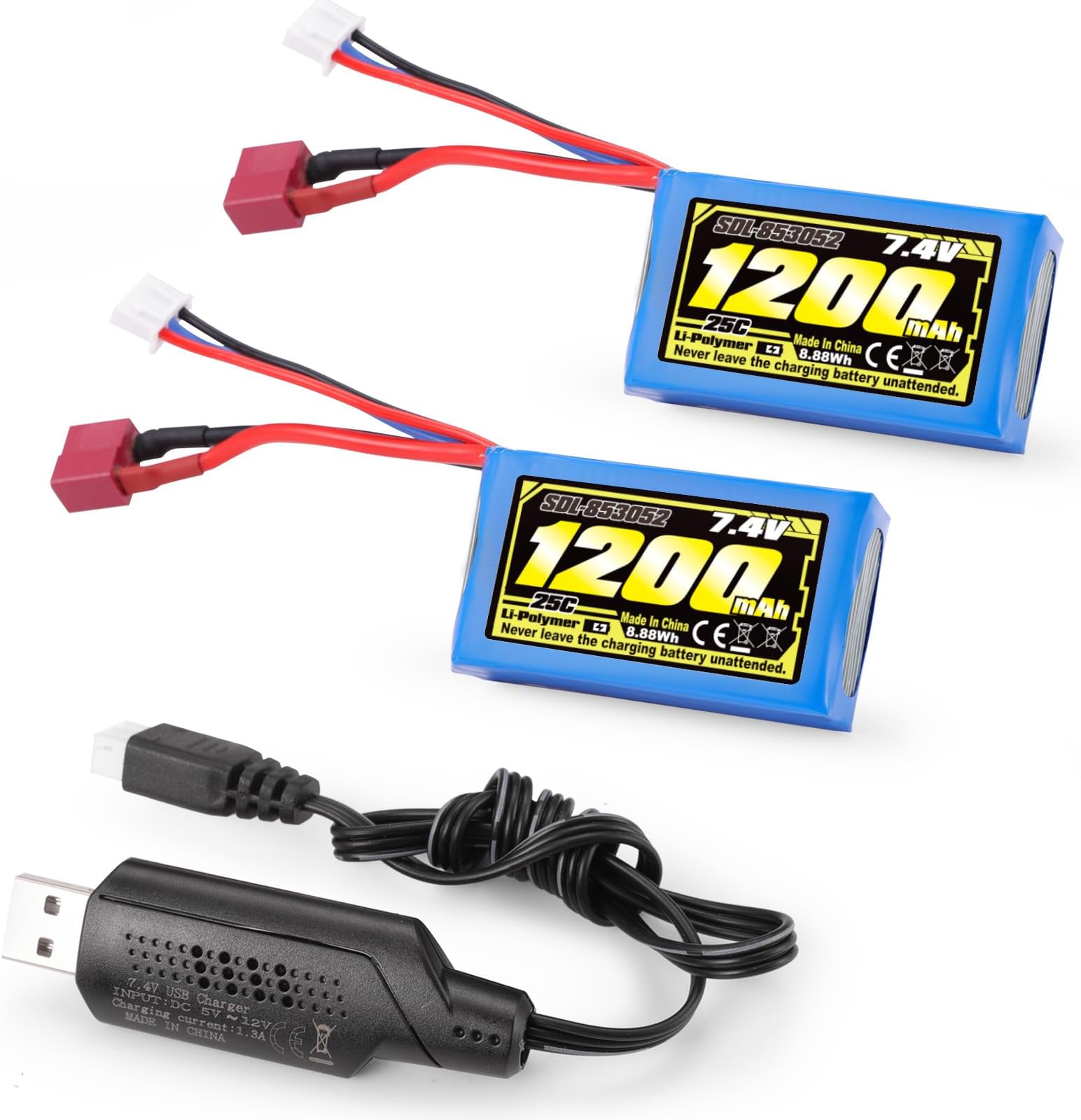 Amazon.com: YUTSUJO (2-Pack) 7.2V 900mAh AA Ni-CD Rechargeable Battery ...