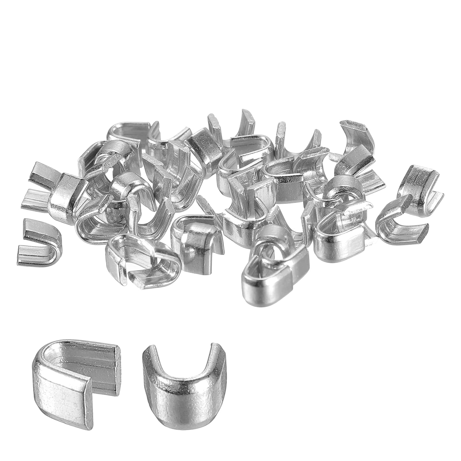 Amazon.com: uxcell 40Pcs Zipper Slider Retainers, #10 U Shape Top ...