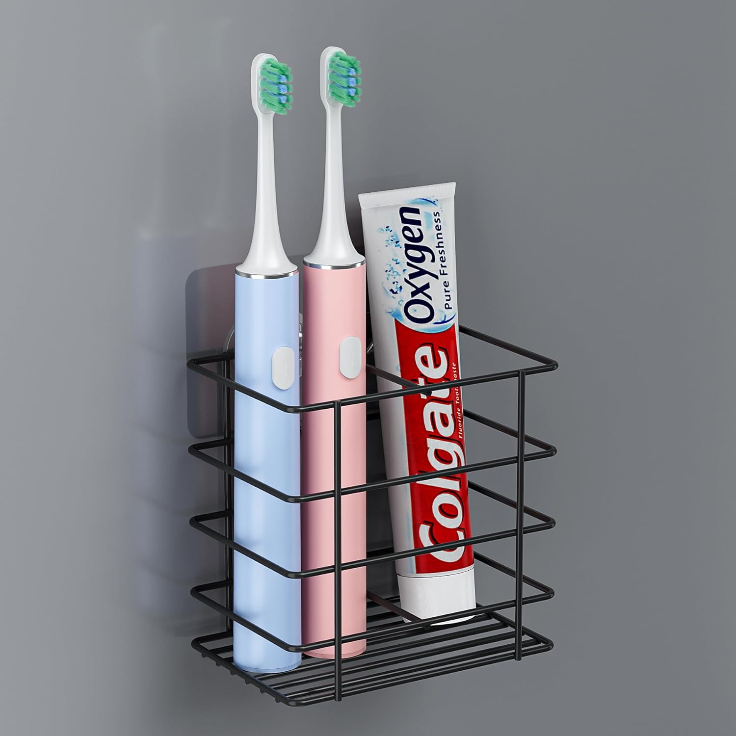 Amazon.com: JDOTL Adhesive Toothbrush Holder Wall Mounted, Suction ...