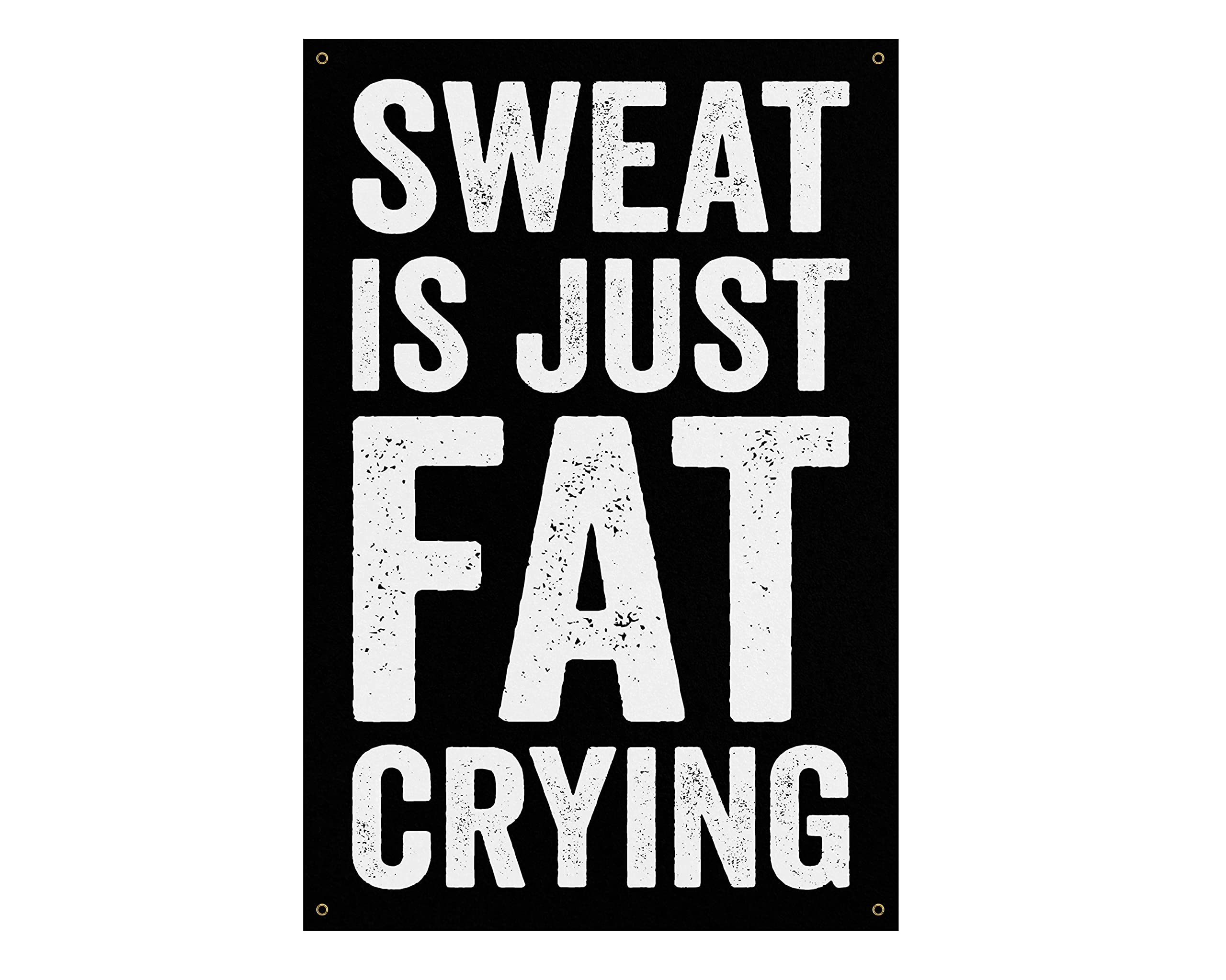 Amazon.com: Damdekoli Sweat Is Fat Crying Banner - Home Gym Decor ...