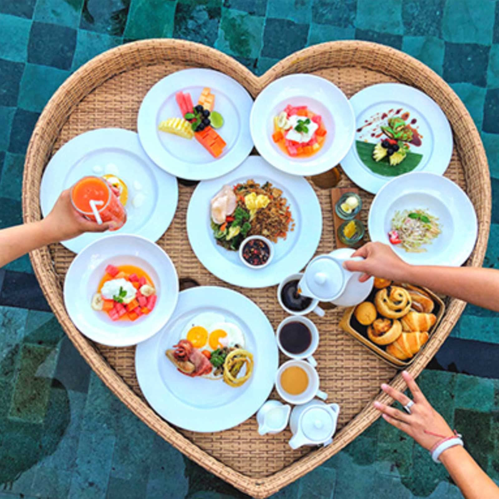 Buy Refreshment Table Tray,Floating Breakfast Serving Tray Table ...