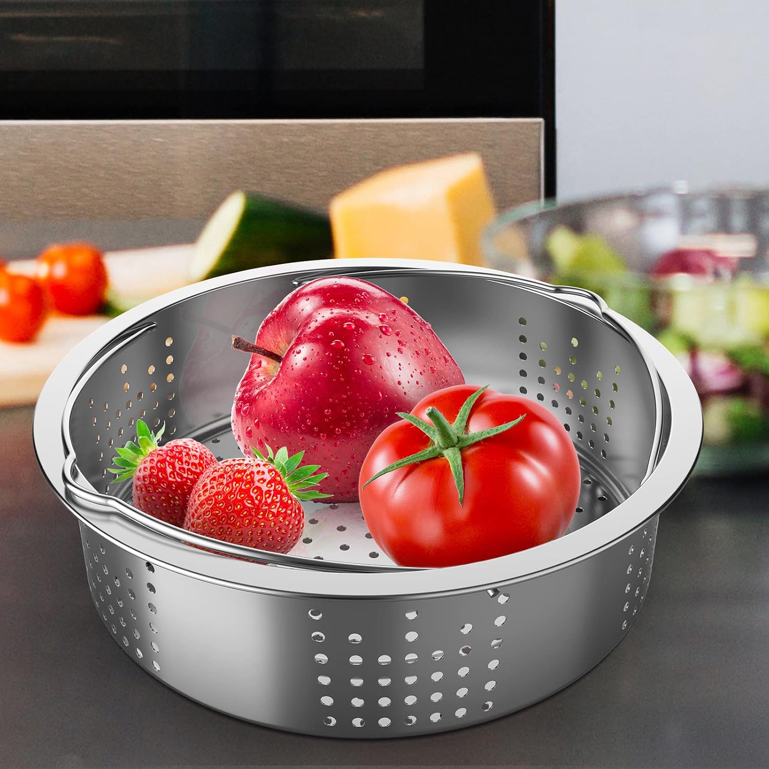 Stainless Steel Steam Basket Rack - Trio Separator Nepal | Ubuy