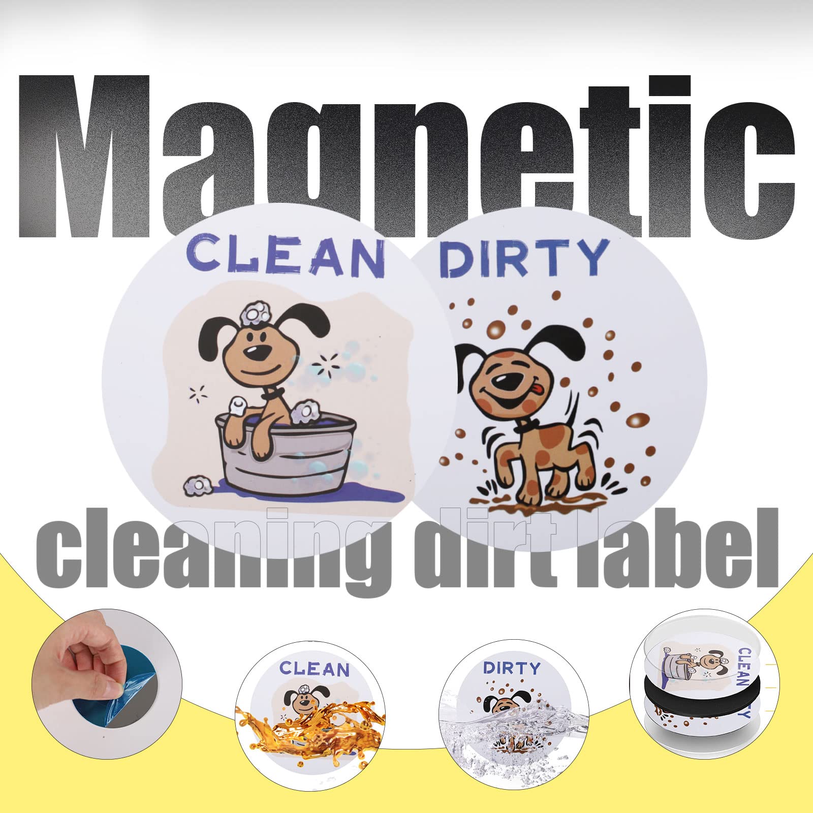 Dishwasher Clean Dirty Sign Dishwasher Clean/Dirty Magnet Sign - Double ...