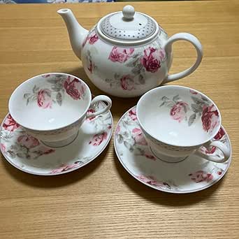 Amazon.co.jp: Laura Ashley Teapot Tea Cup and Saucer Set : Home & Kitchen