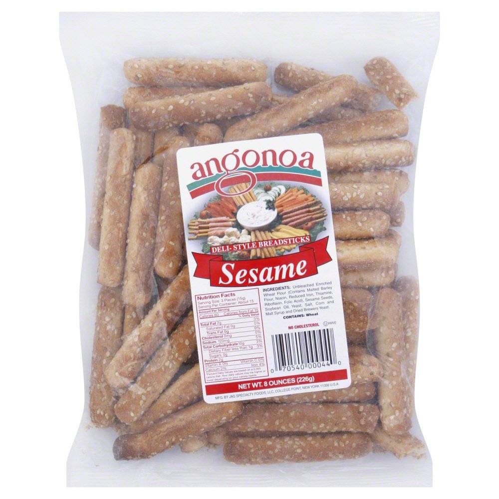 Amazon.com : Angonoa Deli Style Breadsticks Sesame 8.0 OZ(Pack of 6 ...
