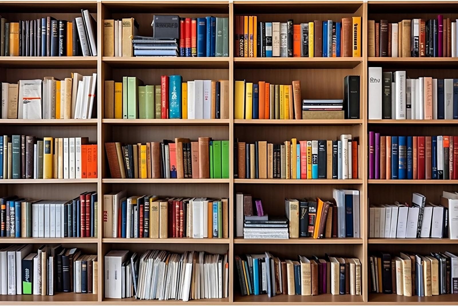 Amazon.com : VitalCozy 8x6ft Bookshelf Backdrop Wooden Bookcase Library ...