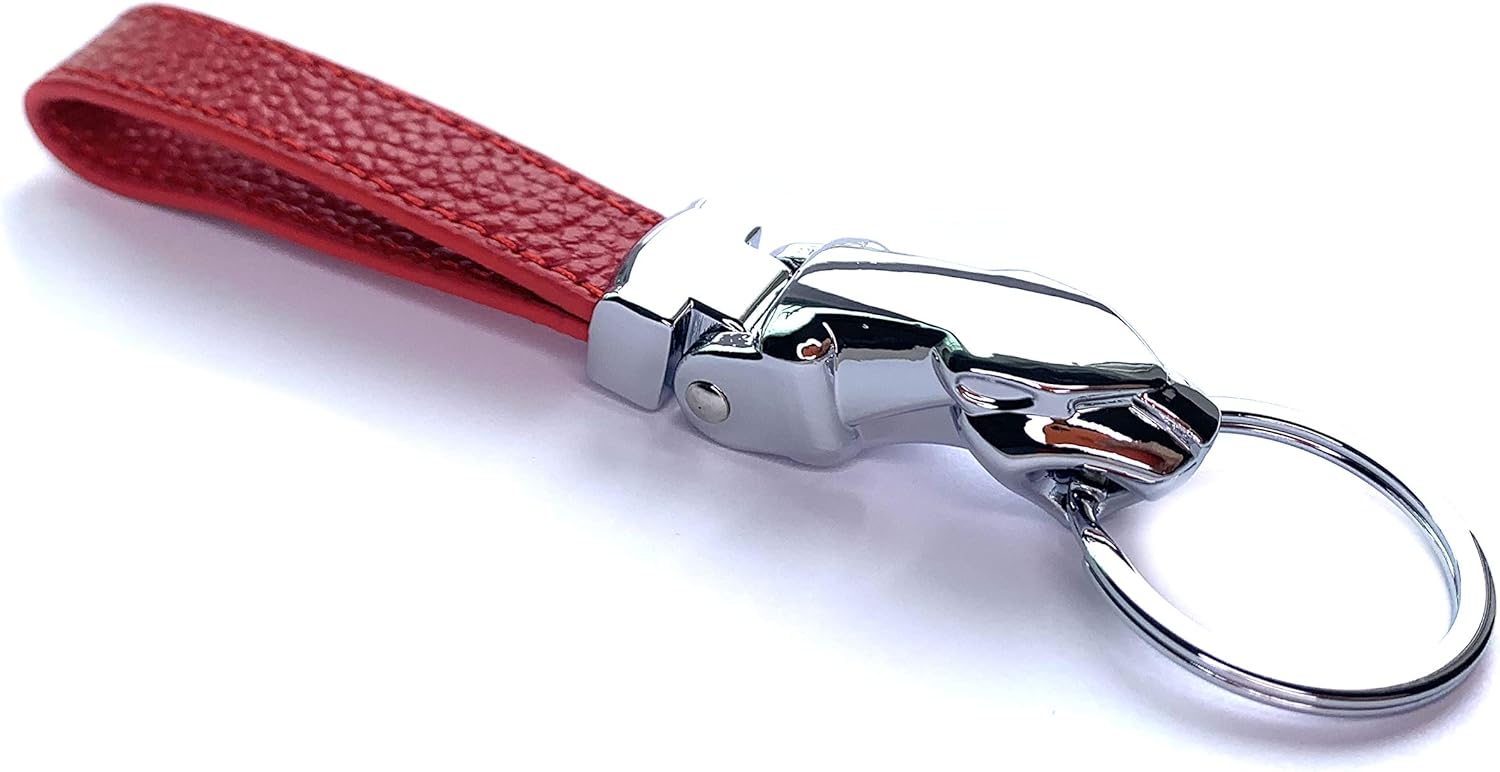 Mehr® Jaguar Genuine Leather Key Chain - Elegant Keychain - Key Ring ...