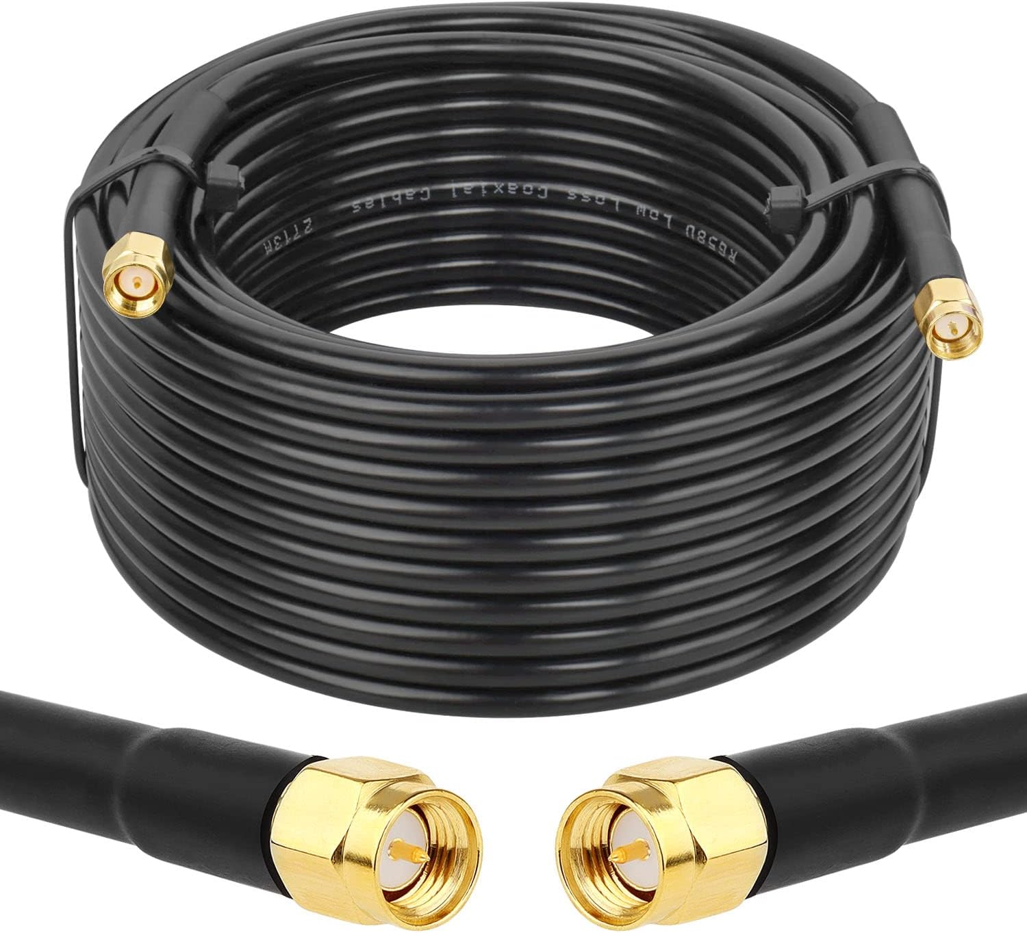 Amazon.com: Kaunosta SMA Cable SMA Male to Female Low-Loss Coax WiFi Antenna Extension Cable 65 ...