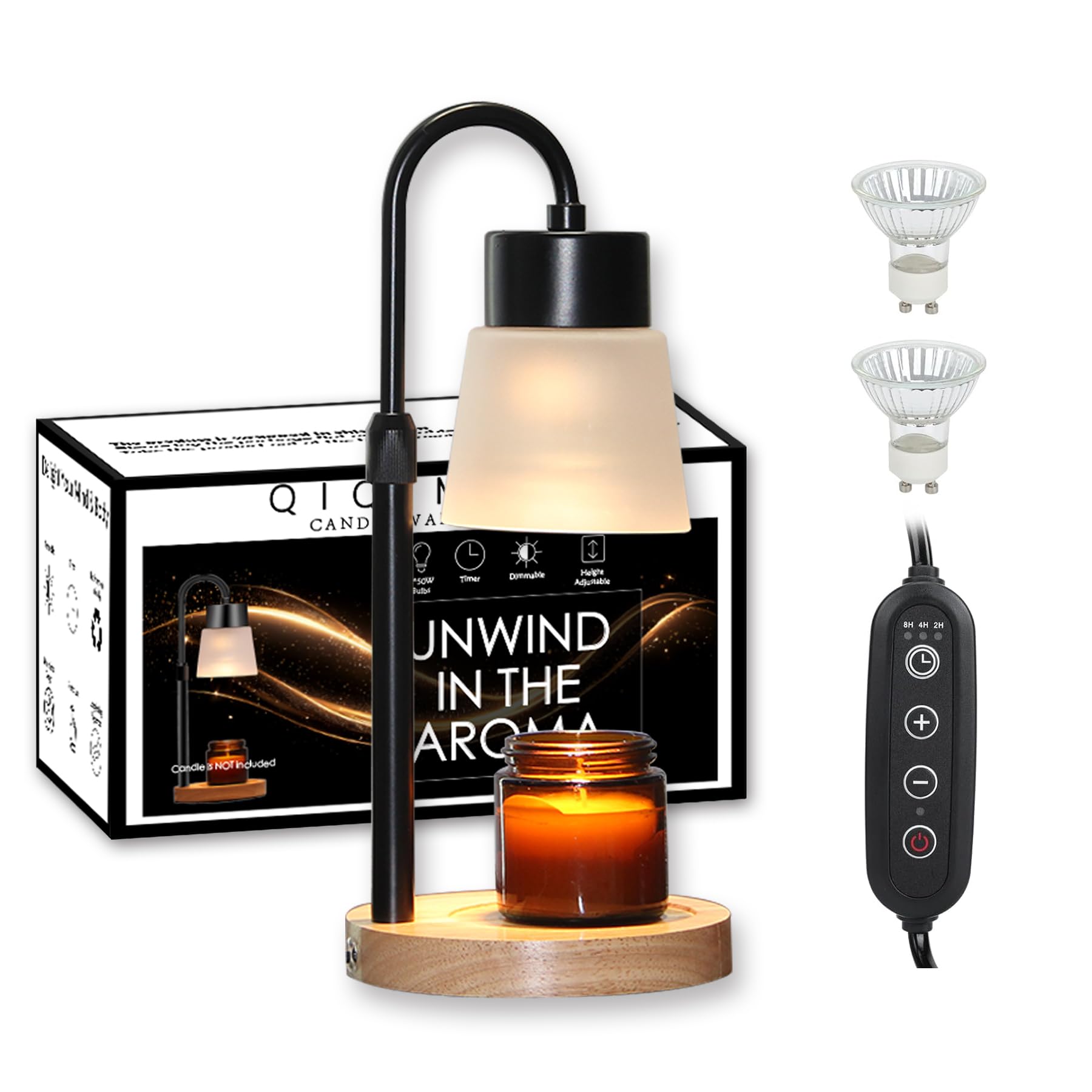 Amazon.com: Candle Warmer Lamp with Essential Oil Diffuser, Timer ...