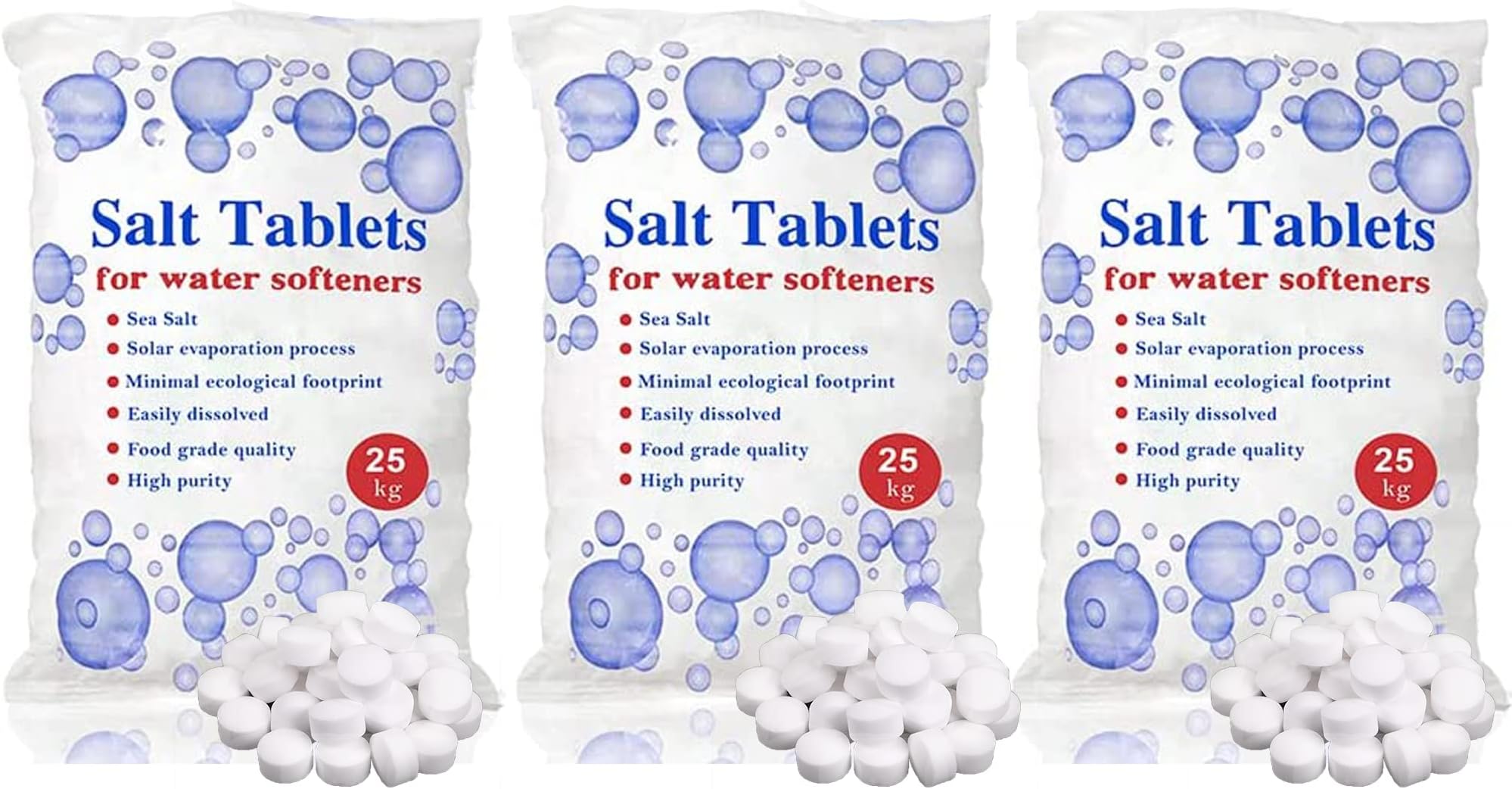 3 X Hydrosoft Salt Tablets, 25 Kg : Amazon.co.uk: Grocery