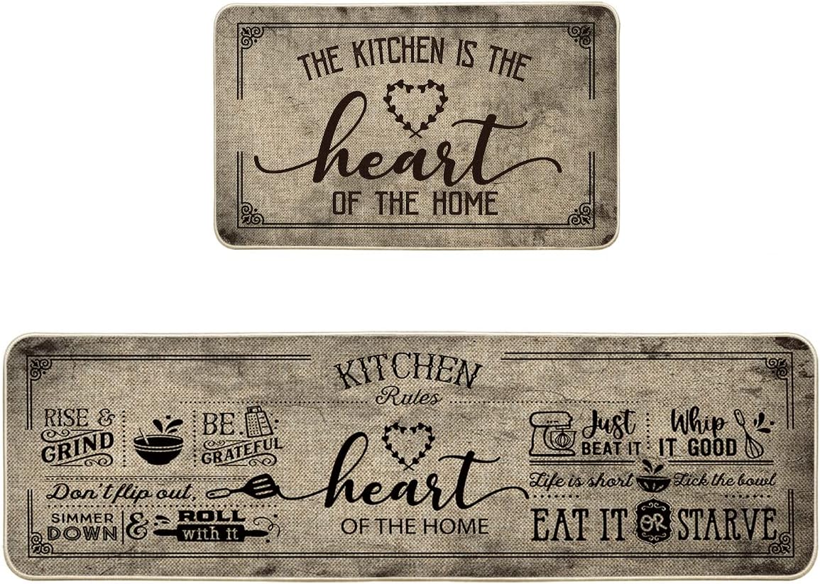 Amazon.com: Artoid Mode Kitchen Quotes Kitchen Mats Set of 2, Seasonal ...