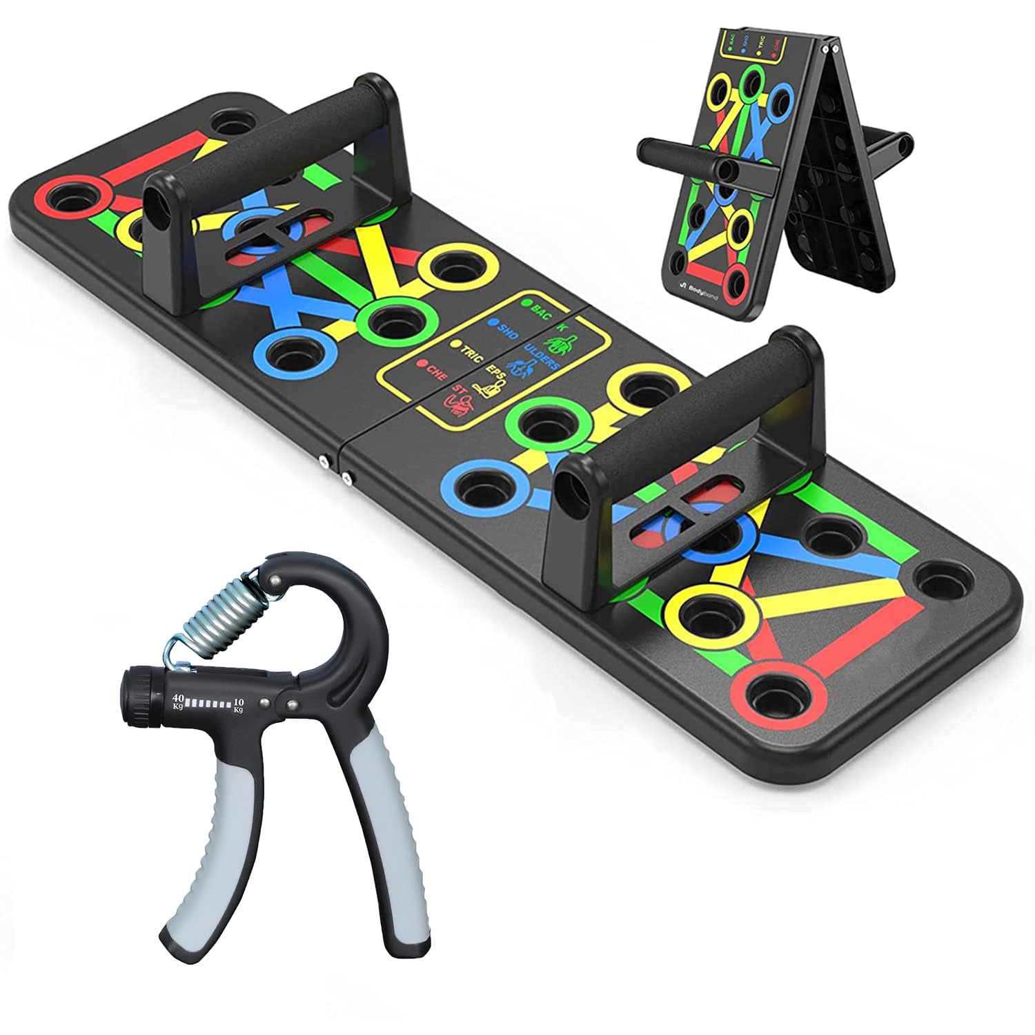 Omphoo® Push up Board - 11 in 1 Pushup Board for Men & Women - Foldable ...