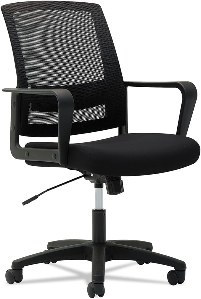 Amazon.com: OIF Mesh Mid-Back Chair, Fixed Loop Arms, Black : Home ...