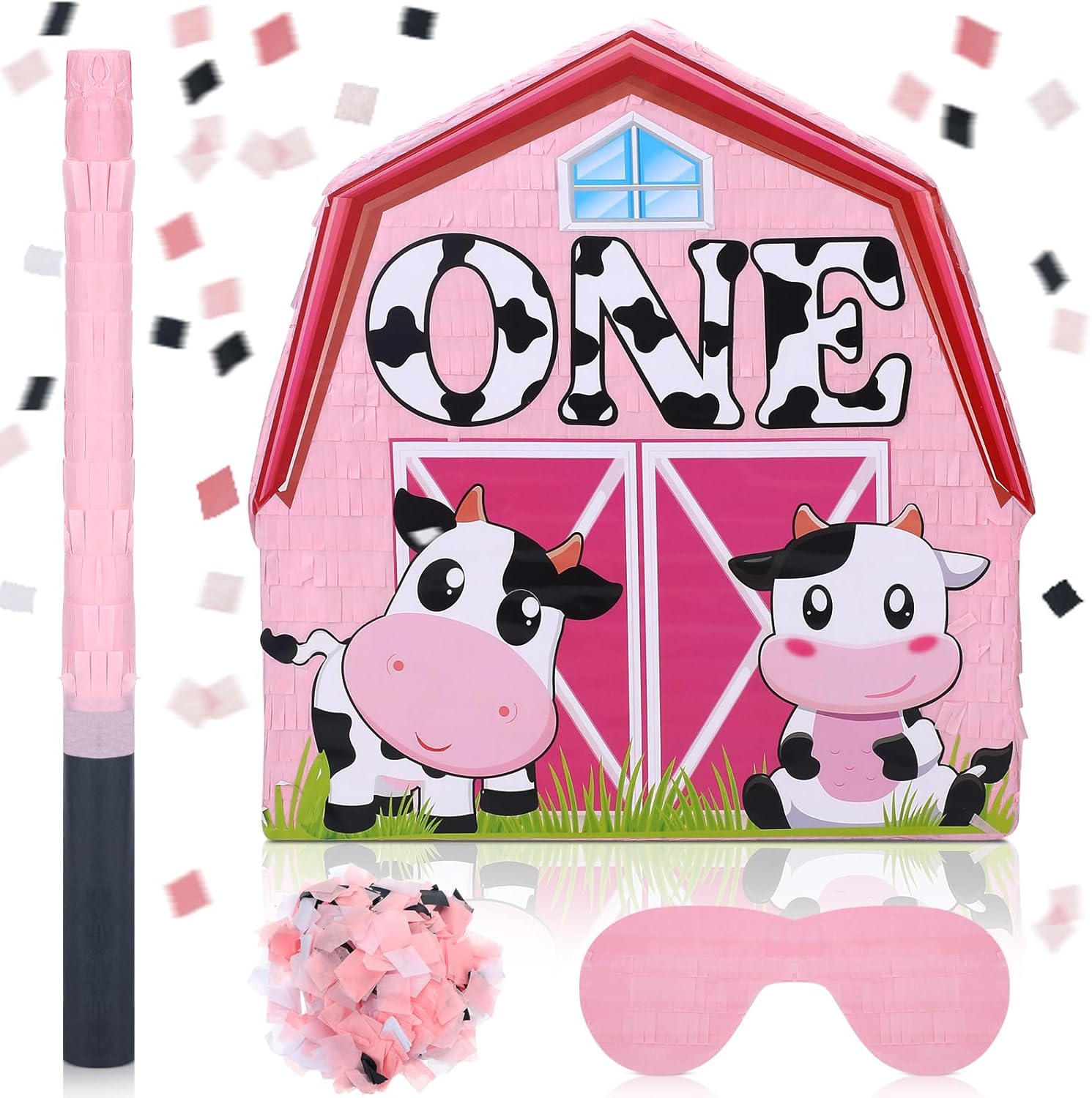 Amazon.com: Small Cow Number 1 Pinata for 1st Birthday Party ...