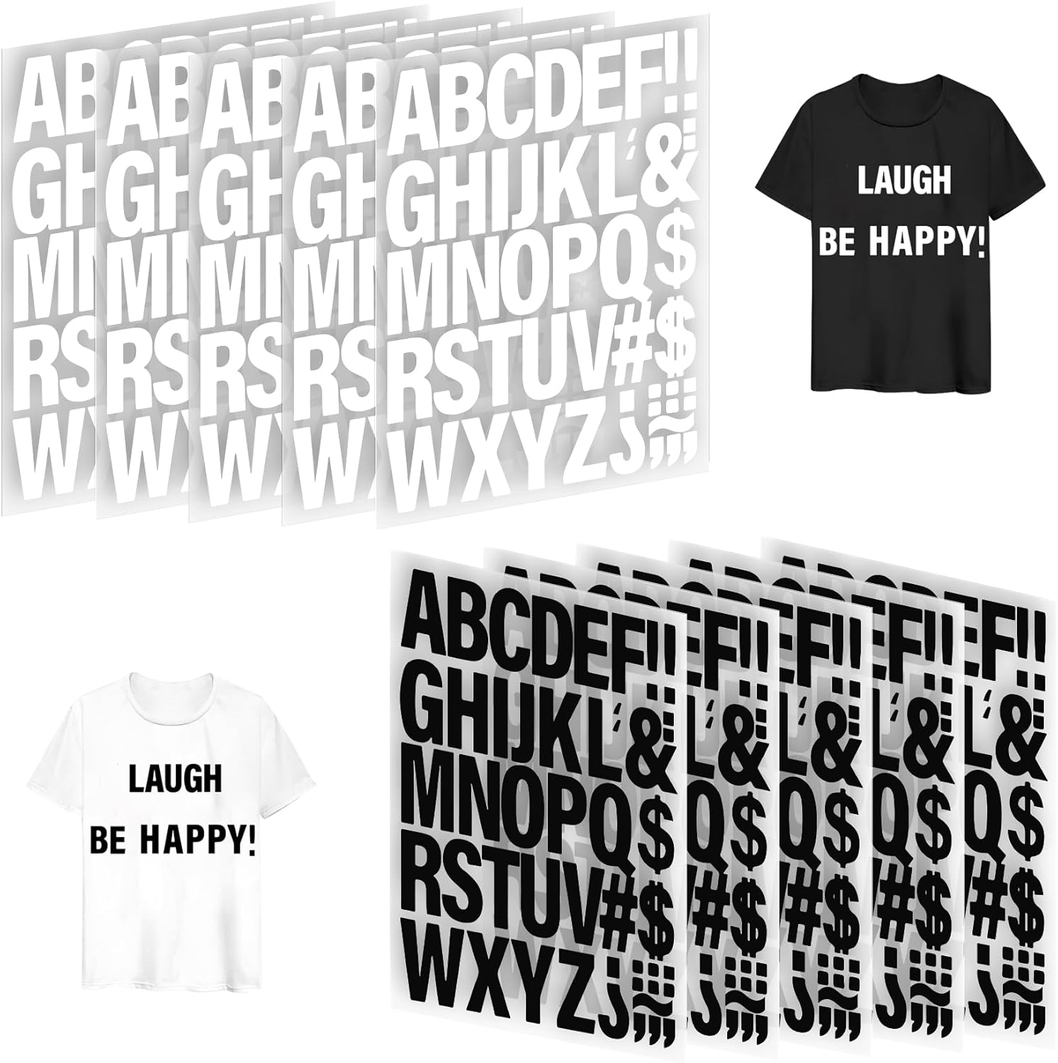 Iron on Letters for Clothing,10 Sheets 440 Pieces,2 Inch Vinyl Letter ...