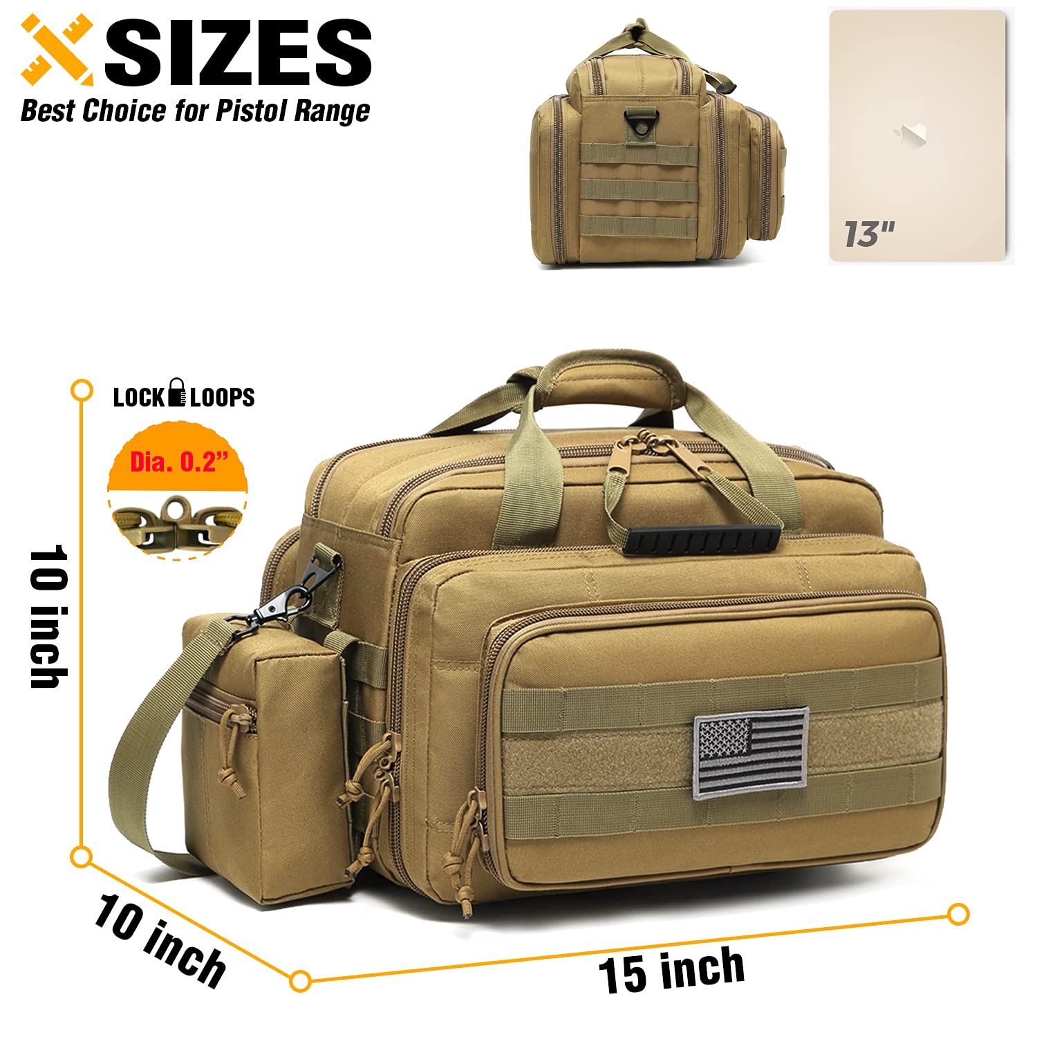 DBTAC Gun Case Bag Deluxe Middle Size | Tactical 2~4 Pistol Bag Firearm ...