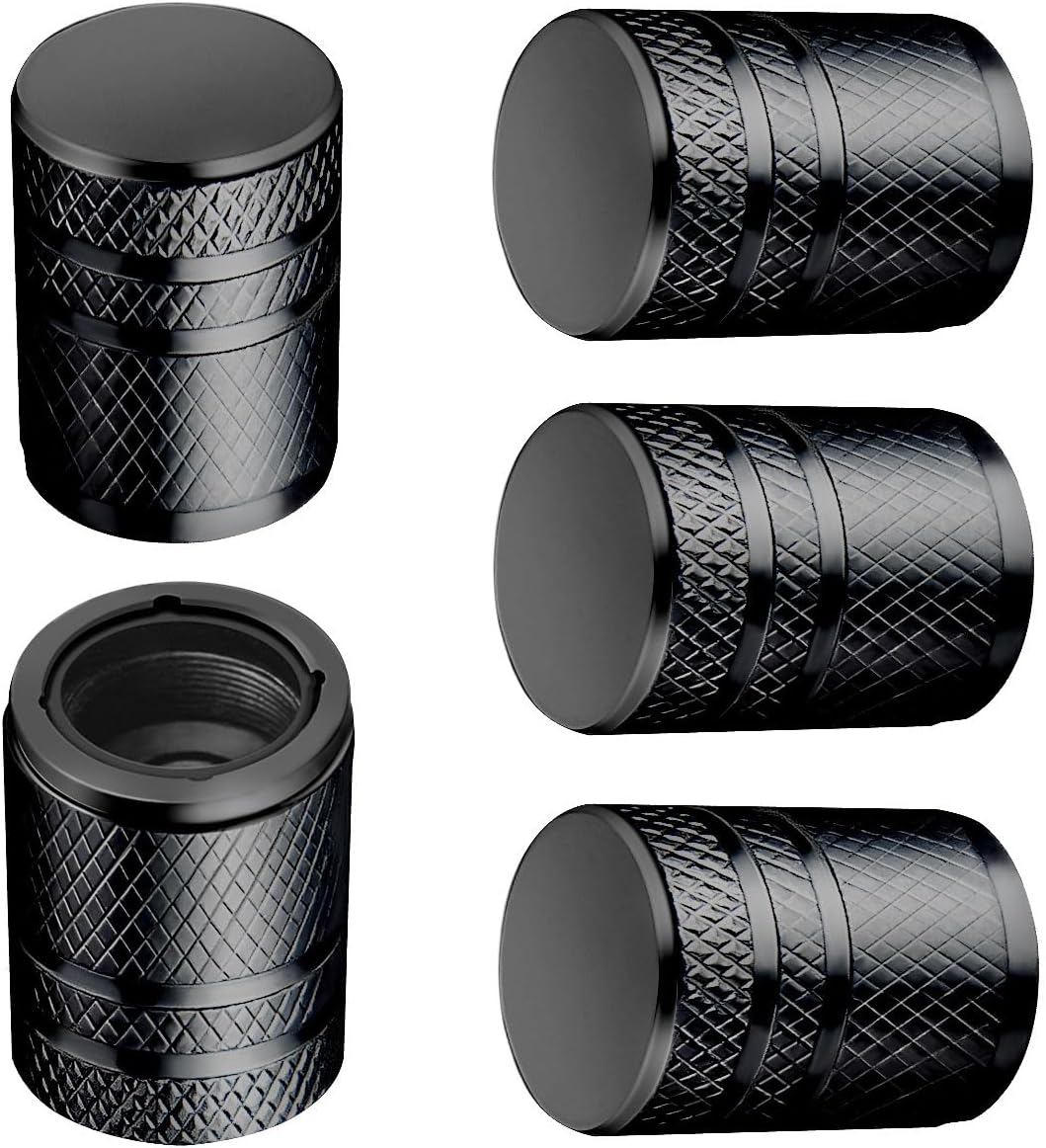Amazon.com: BAURATTI Tire Valve Stem Caps - (5 Pack) Metal Air Caps ...