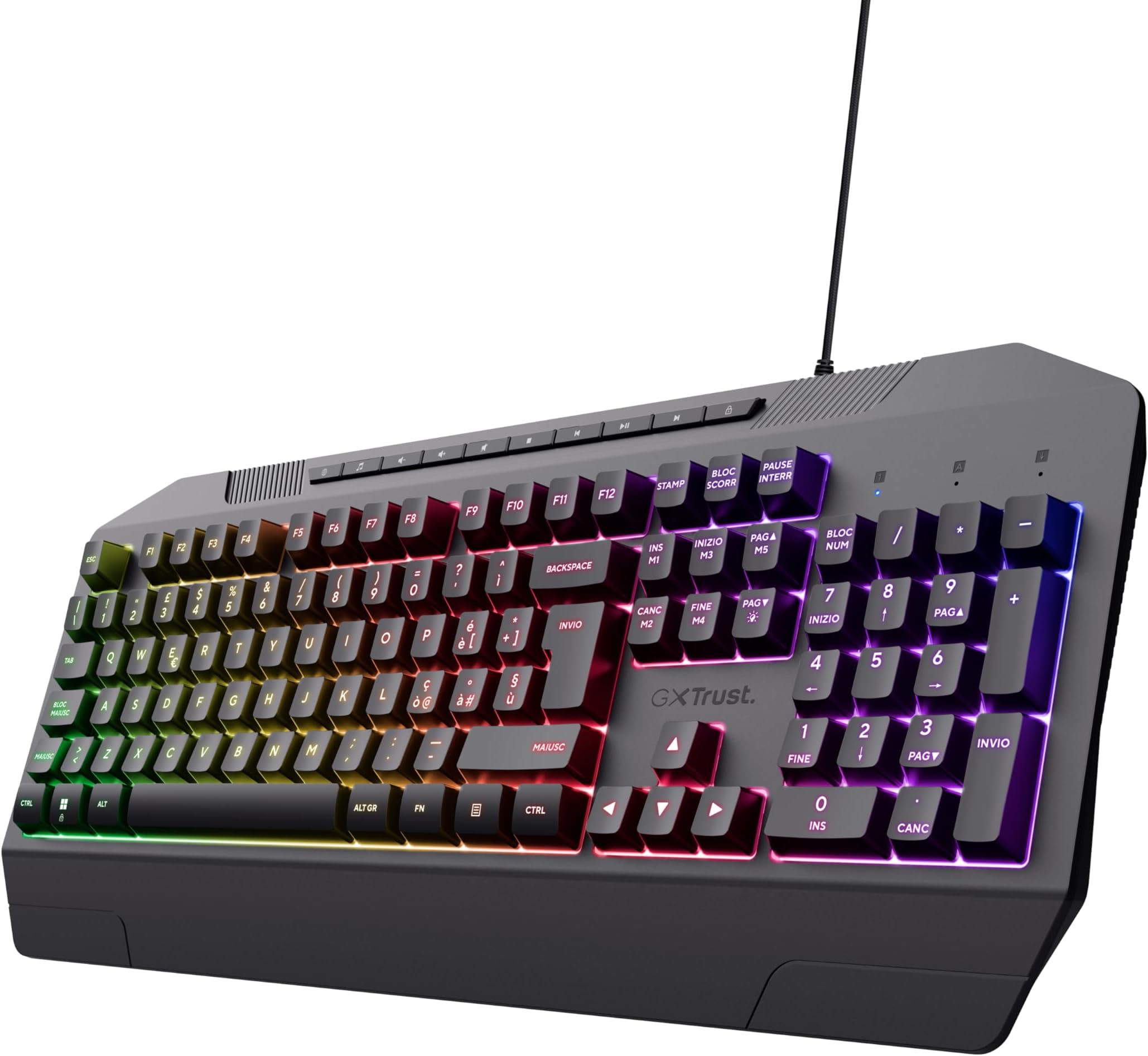 Trust Gaming GXT 836 Evocx Tastiera Gaming Layout Italiano QWERTY, 78% ...