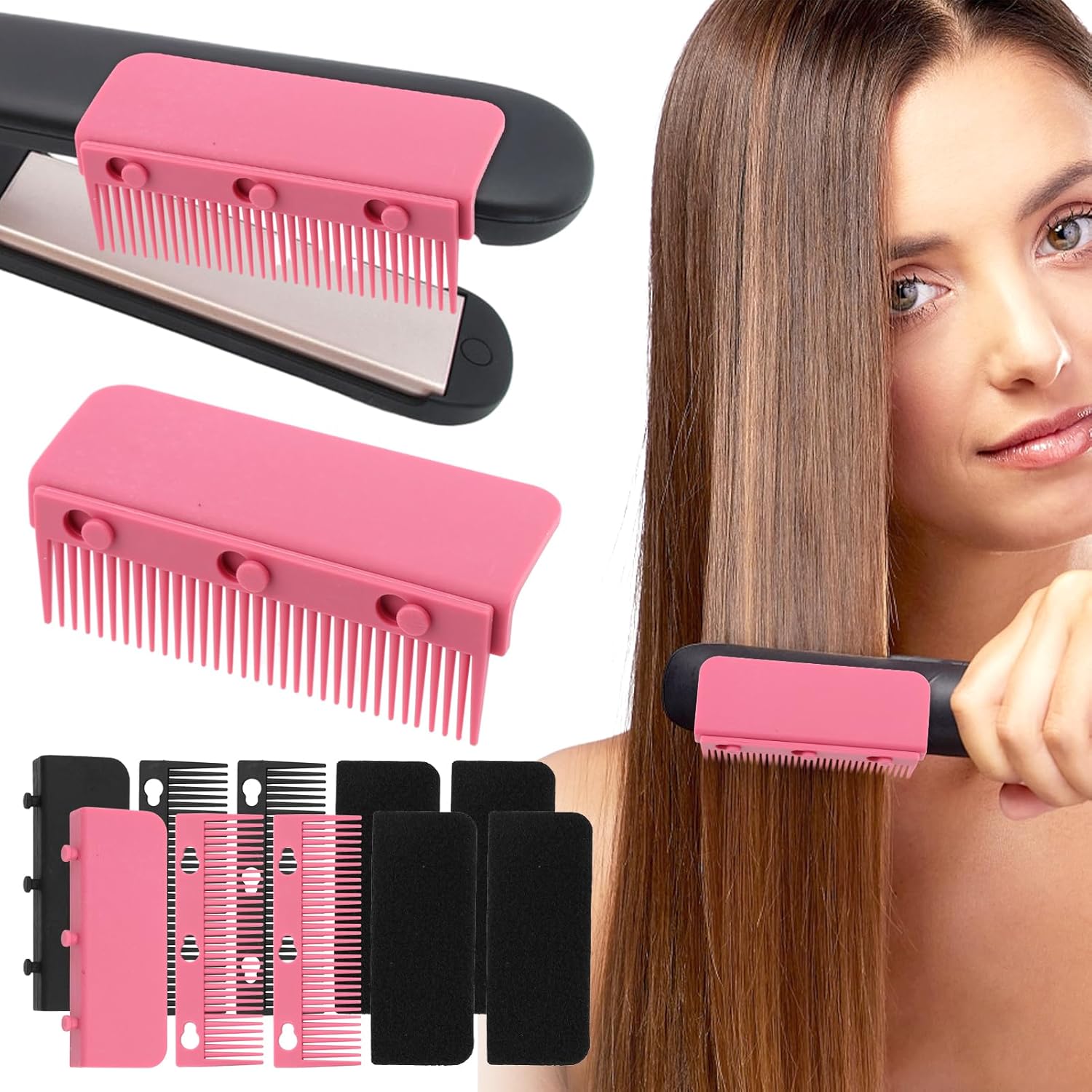Amazon.com: 2 Sets Upgraded 2024 Barber Straightening Combs with ...