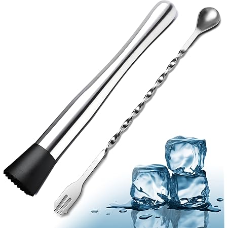 Amazon.com: NATURELAND Stainless Steel Cocktail Muddler and Mixing ...