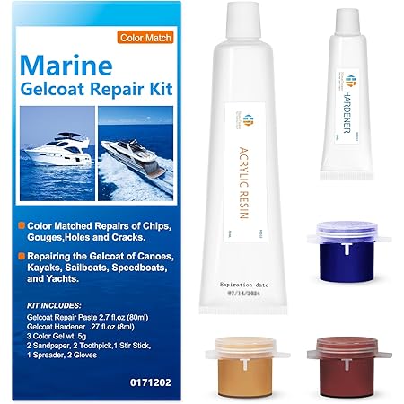 Amazon.com: HomeTinker Gel Coat Repair Kit for Boats (Color Match ...