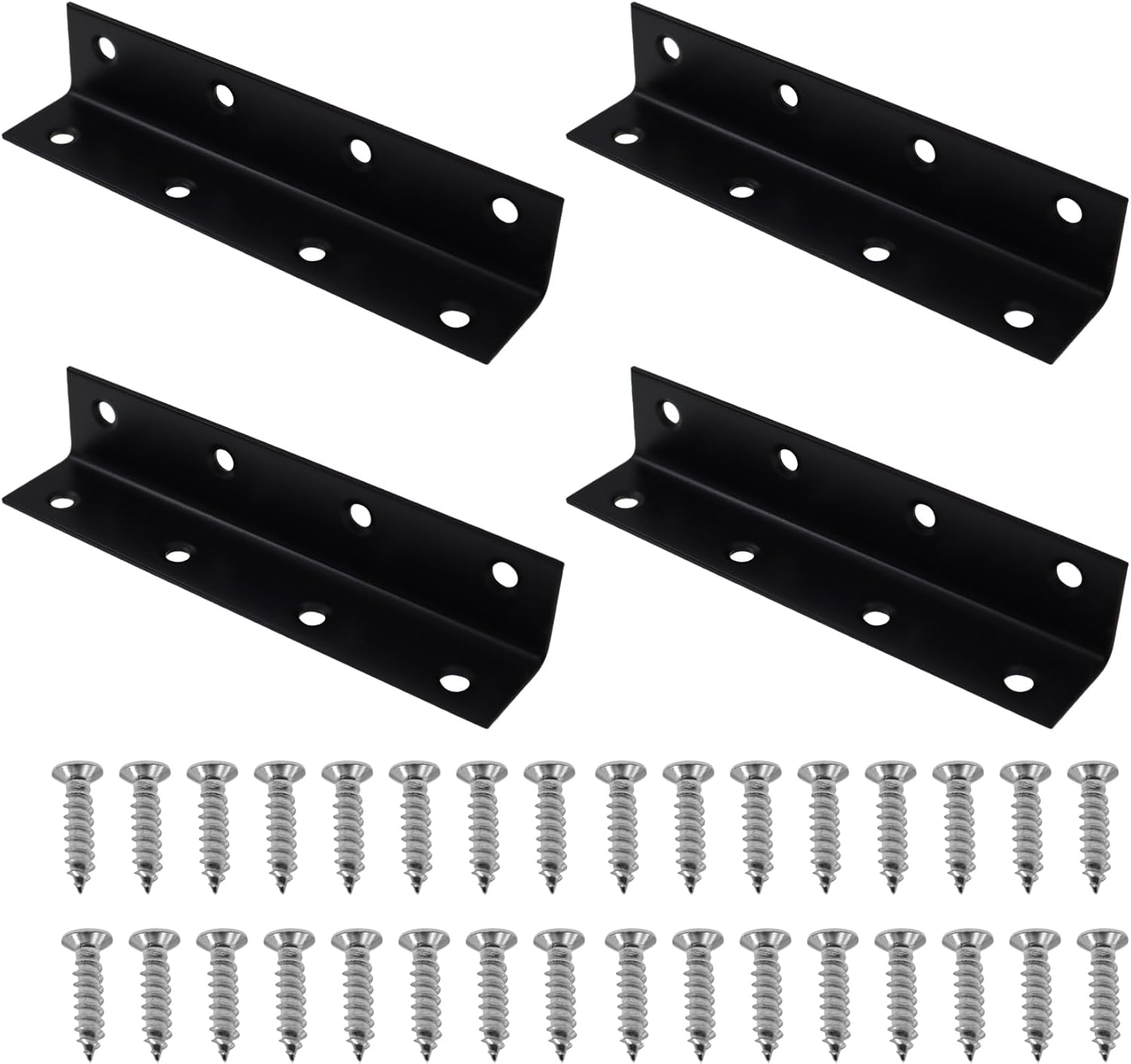 Amazon.com: Long L Bracket,ULIFESTAR Black Corner Brace Brackets ...