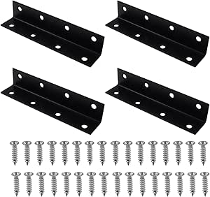 Amazon.com: Long L Bracket,ULIFESTAR Black Corner Brace Brackets ...