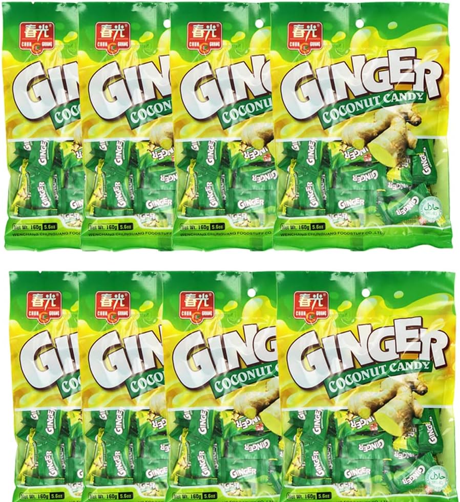 Amazon.com : GT Coconut Ginger Rock Candy, 4 Ounce Bag, 1 Pack ...
