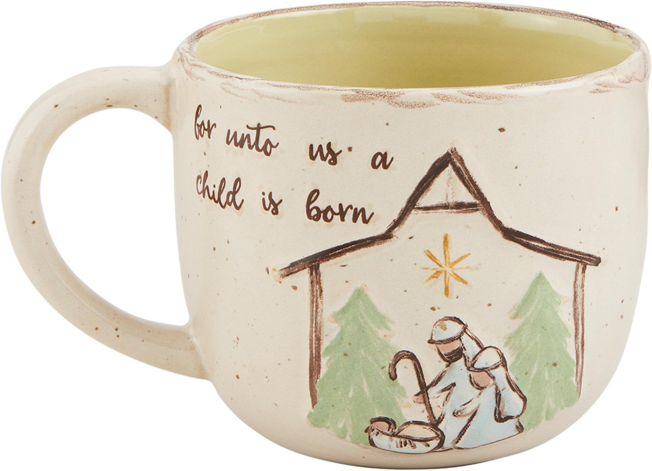 Amazon.com | Mud Pie Nativity Church Mug, For, 15 oz: Coffee Cups & Mugs
