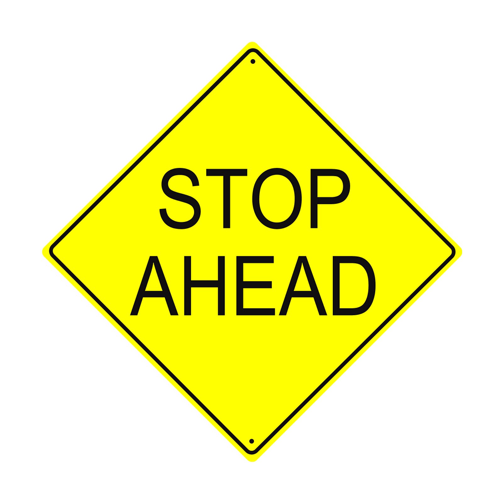 Stop Ahead Road Sign