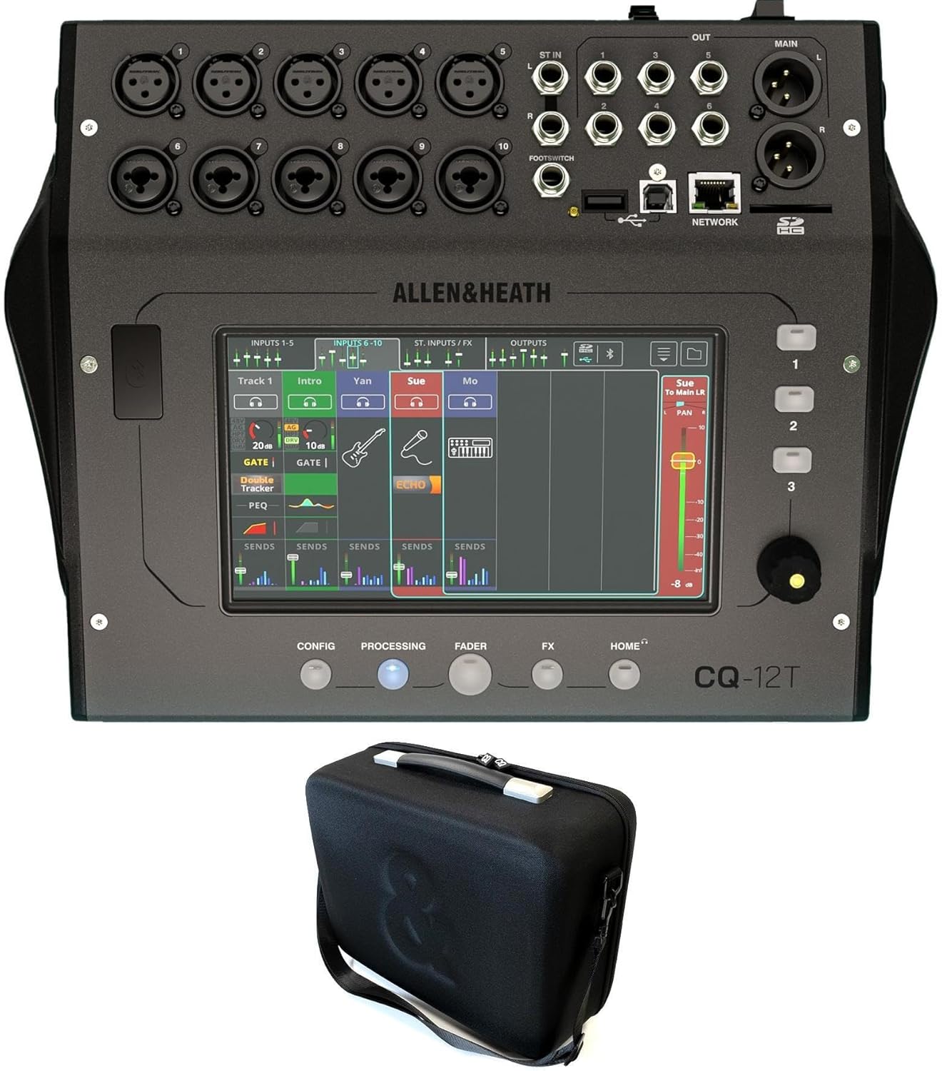 Amazon.com: Allen & Heath CQ-12T 10-channel Digital Mixer with Padded ...
