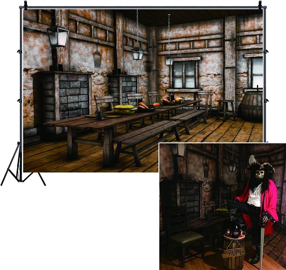 Amazon.com : BELECO 7x5ft Fabric Medieval Tavern Backdrop for ...