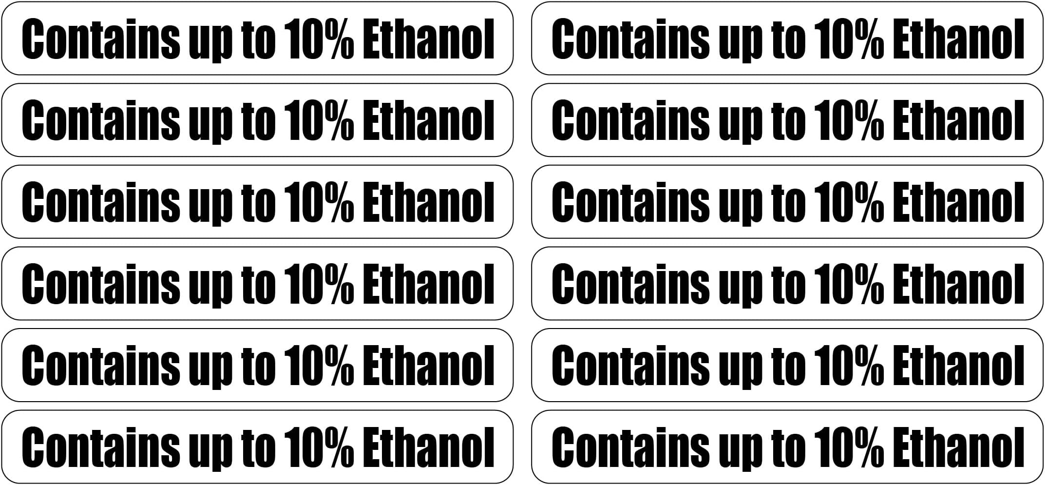 Amazon.com: No Ethanol Sticker Pure Gasoline Ethanol Free Sticker 2x4 ...