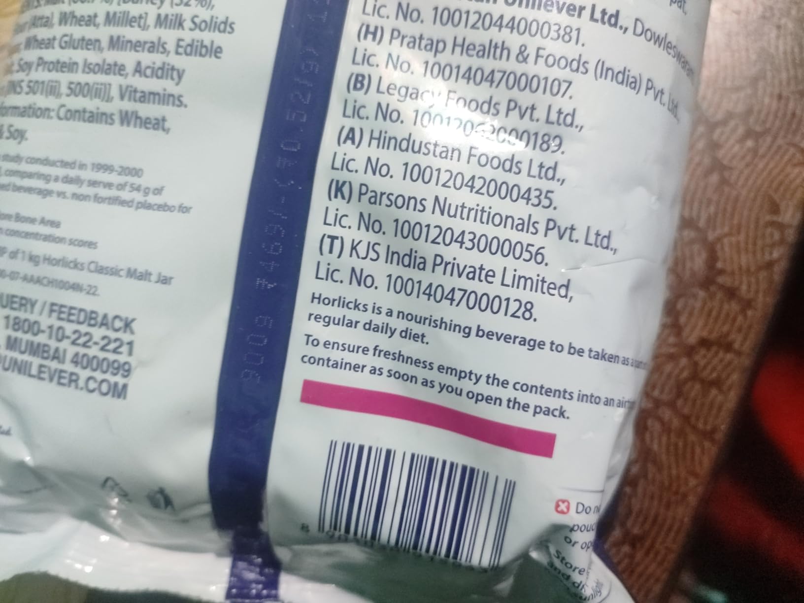 Buy Horlicks Nutrition Drink Pouch| 900 gm Online at Low Prices in ...