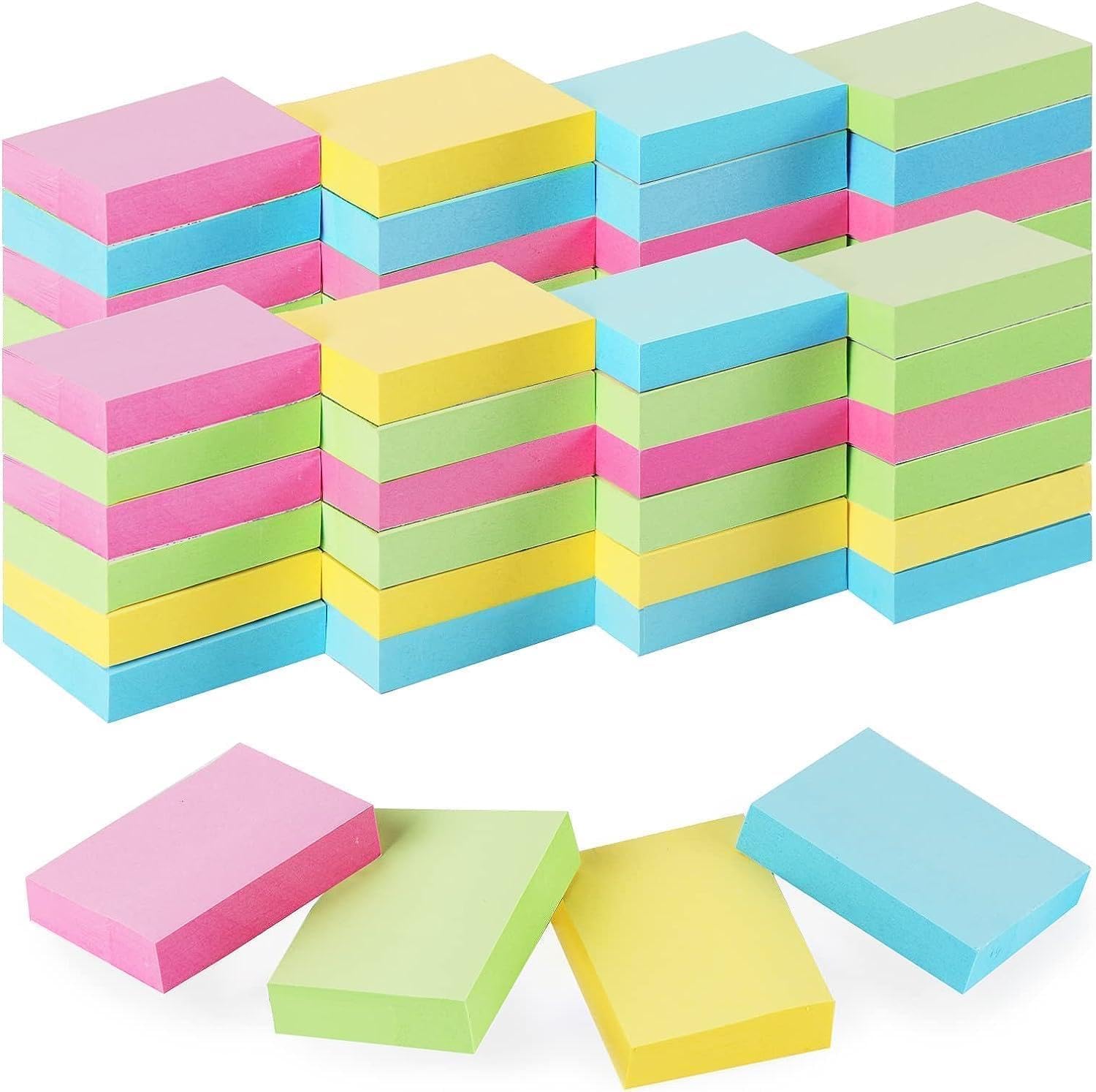 Amazon.com : umikk 50 Pads Mini Sticky Notes 1.5X 2 inch, Small Self ...