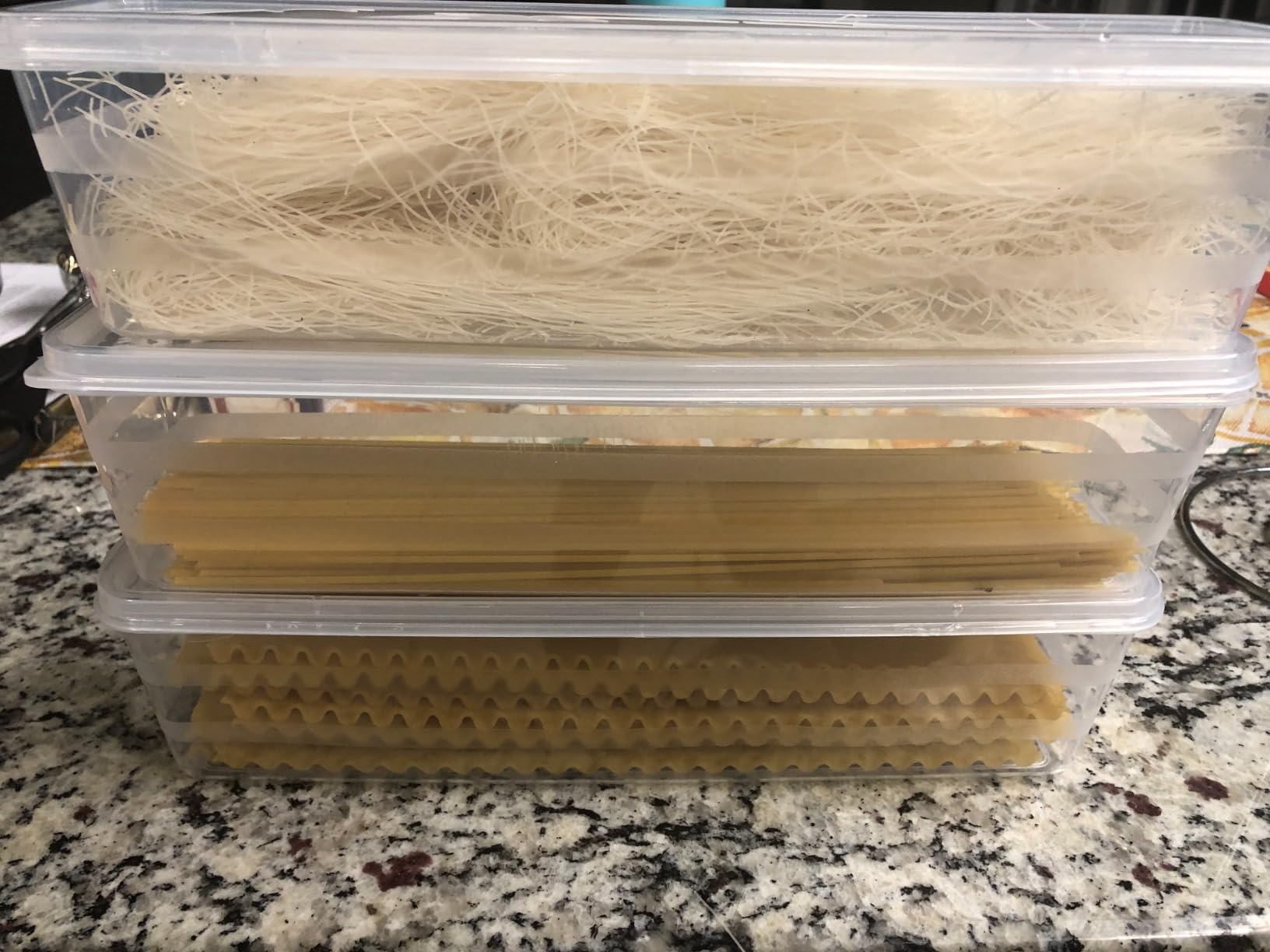 Amazon.com: Songaa Pasta Storage Containers with Lids 3PCS, Kitchen ...