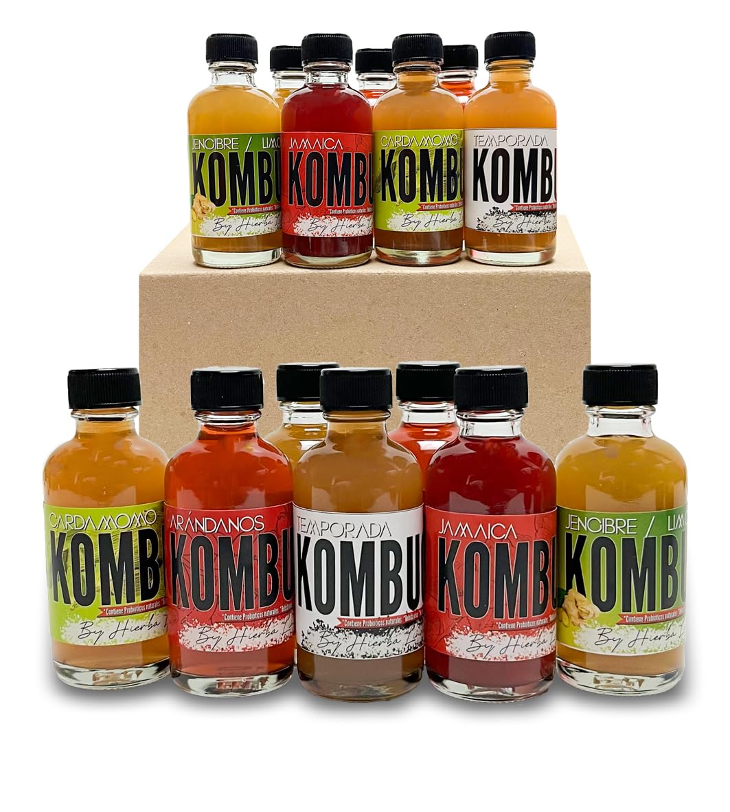 Kombucha Shots Sabores Mixtos 14 Pack (60 ml c/u) Auténtica Kombucha ...