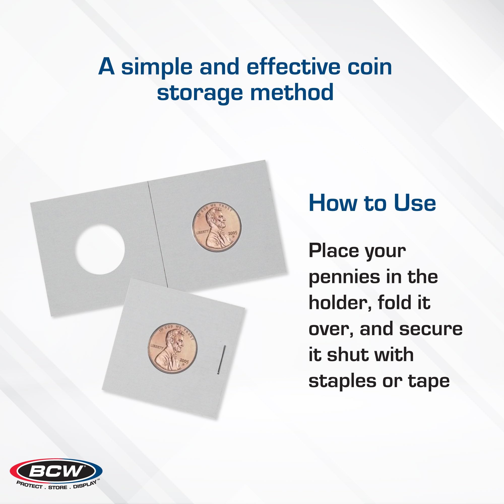 Accessories 50 Pieces Cardboard Coin Holders - 40mm Currency Storage ...