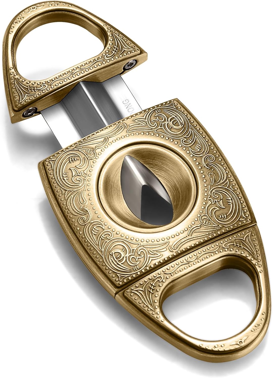 Amazon.com: HANCIGAR V-Cut Cigar Cutter Stainless Steel Vintage Carved ...