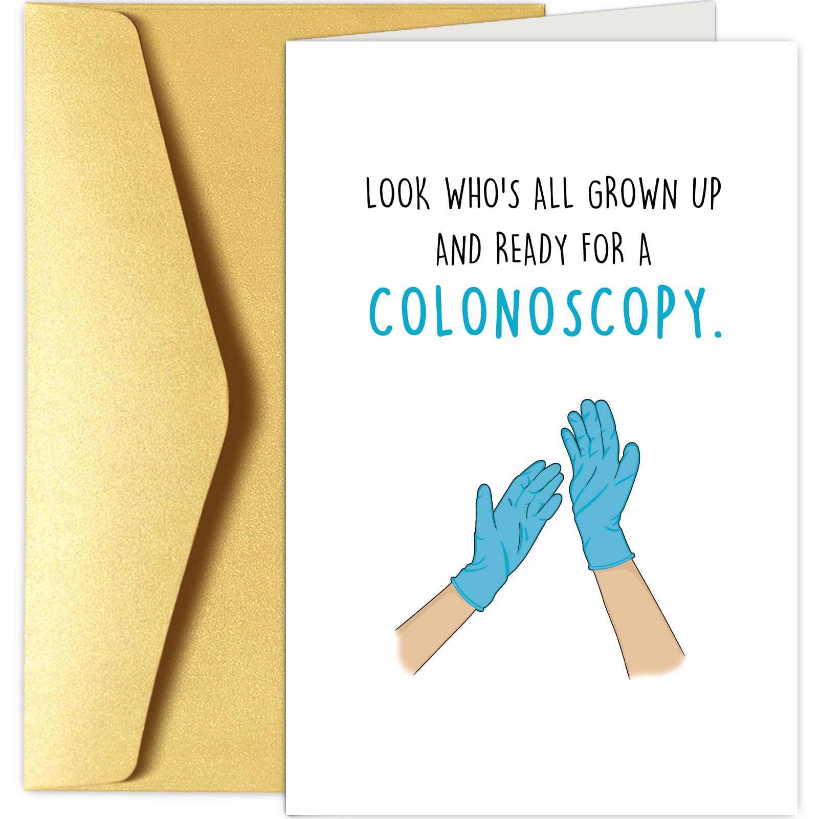 Amazon.com : Chenive Colonoscopy Getting Old Birthday Card, Funny ...