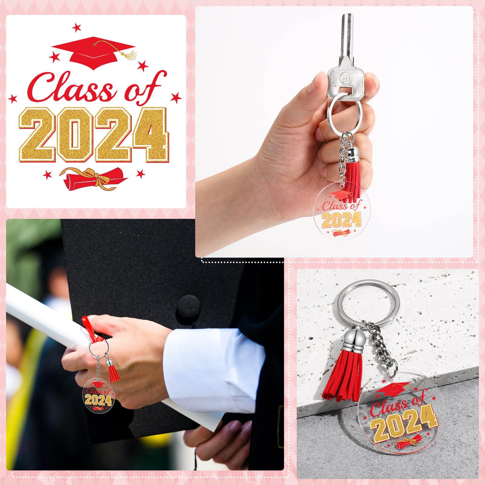 Snapklik.com : Kigeli 30 Pcs Class Of 2024 Graduation Keychains Gifts ...