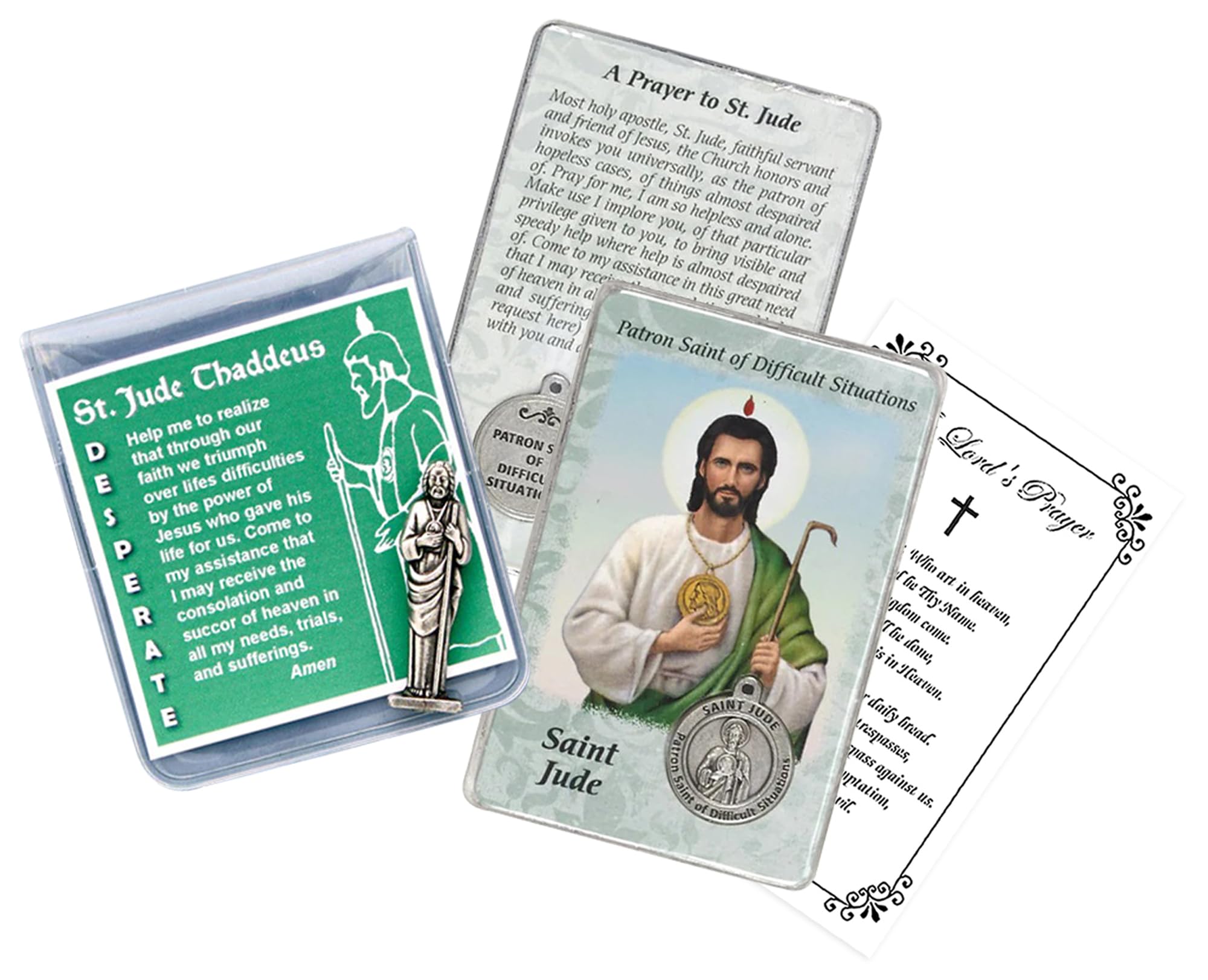 Buy St Jude Prayer Card - Mini St Jude Statue, The Lord's Prayer Card ...
