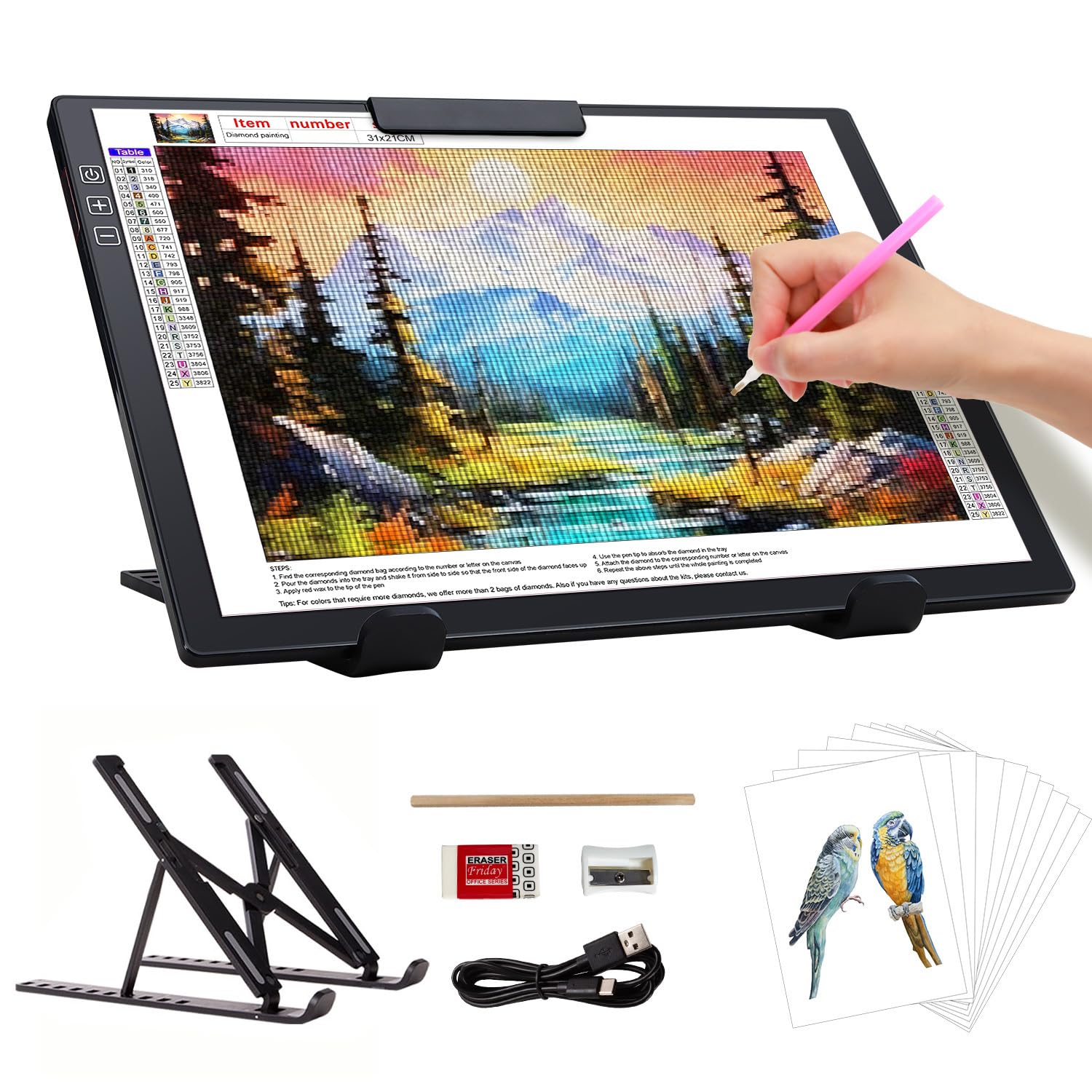 Amazon.com: Zocelight Rechargeable A4 Light pad(13.46"x 9.84") with ...