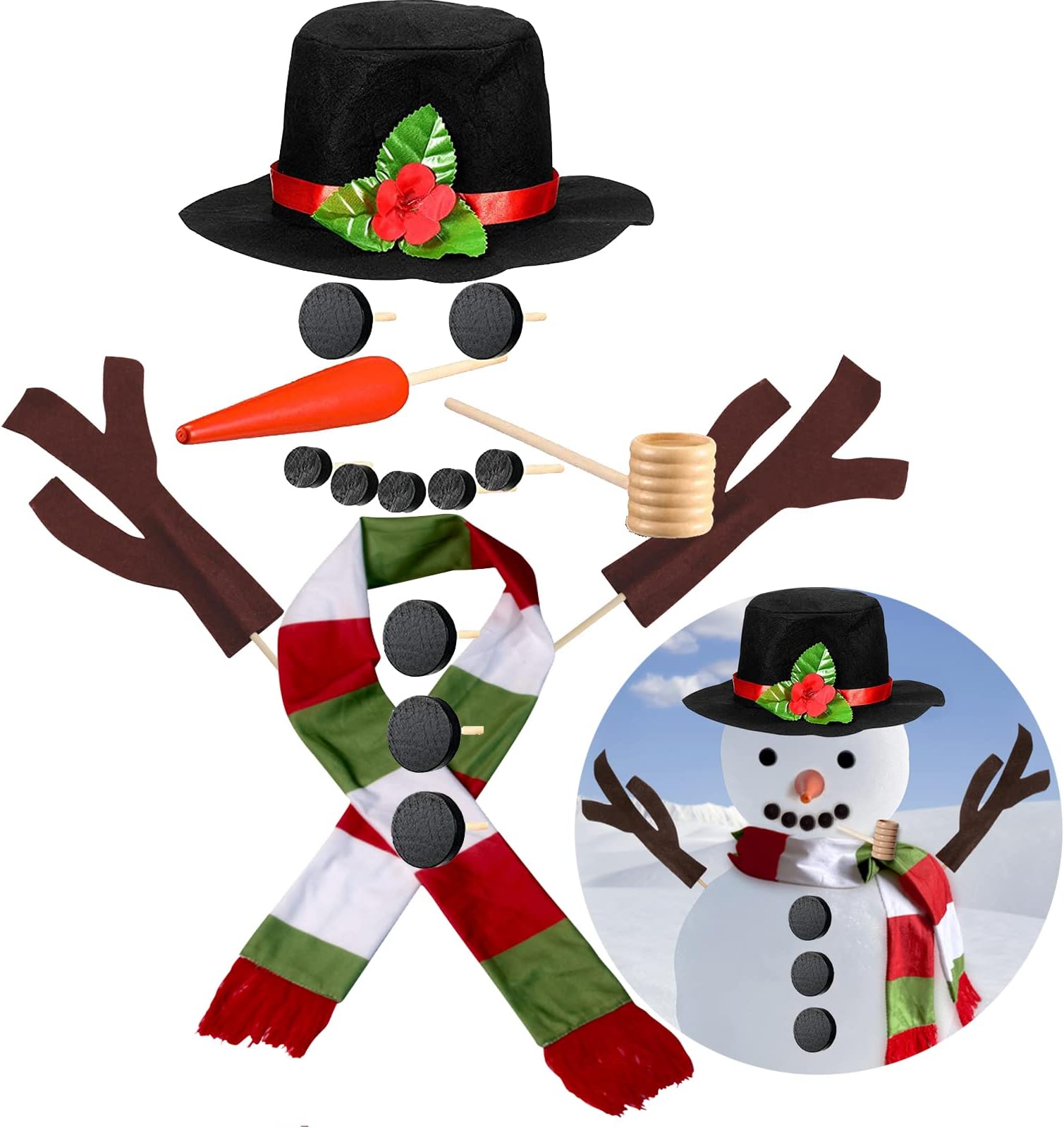 Amazon.com: Flexible Flyer Build a Snowman Kit & Snow Art Markers. Kids ...