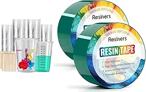 Amazon.com: Resiners Resin Tape & 120pcs Disposable Epoxy Resin Mixing ...