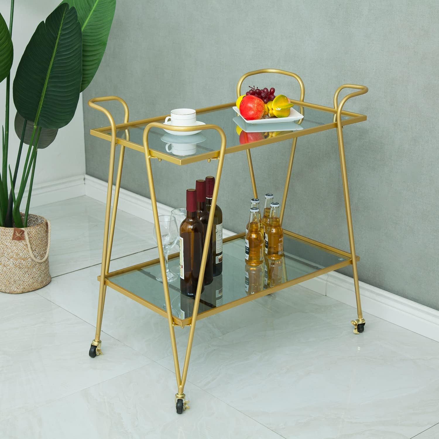 Amazon.com - Kentmore - Bar Cart In Modern Style-32 Inches Tall and 32. ...